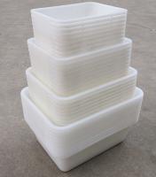 China Supermarket Plastic Thickened White Rectangular Storage Ice Tray Display Food Freezer Box for sale