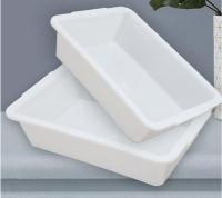 China Rectangular Plastic White Lidless Storage Box Supermarket Kitchen Ice Tray for sale