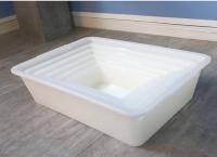 China Rectangular Plastic White Lidless Storage Box Supermarket Kitchen Ice Tray for sale