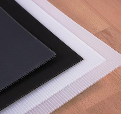 China 2MM Black PP Corrugated Plastic Sheeting for Floor Covering for sale