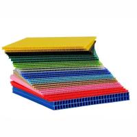 China 3mm 4mm Plastic Honeycomb Sheets PP Fluted Hollow Grid Board for sale