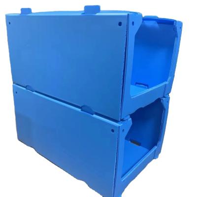 China Front Opening Warehouse Storage Bin Plastic Corrugated Stackable Storage Box Shelf Picking Bins for sale