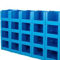 China Front Opening Warehouse Storage Bin Plastic Corrugated Stackable Storage Box Shelf Picking Bins for sale