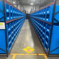 China Flat Pack Blue Corrugated Plastic Parts Bins Stackable PP Shelf Stake Bins Corflute K Bins for sale