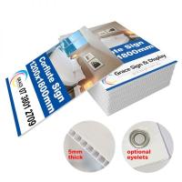 China 4mm Custom Plastic Advertising Corflute Plastic Yard Signs 18x24 With H Stakes Coroplast Yard Signs for sale
