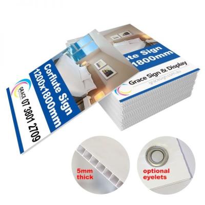 China PP Corflute Plastic Signs 1200x 1800mm 600x 800mm for sale