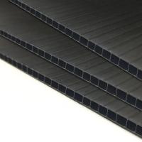 China 2mm 2.5mm 3mm 4mm PP Board Floor Marble Tile Wall Protection Black Corrugated Plastic Sheet for sale