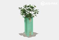 China Anti UV Corrugated PP Plastic Plant Protection Sleeves Corflute Tree Guards for sale