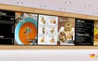 China 43 Inch Commercial Digital Menu Board with 2500 Nits Brightness and 1920x1080 Resolution for Automotive Cafes for sale