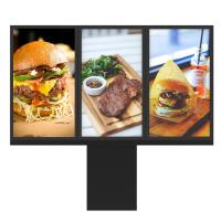 China 55-inch Outdoor Drive-Thru Menu Board System with 3000nits Brightness and 3-Screen Splicing Capability for sale