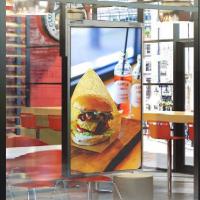 China 55 Inch Double-Sided Digital Signage Display with 3000nit Brightness and 1920x1080 Resolution for sale