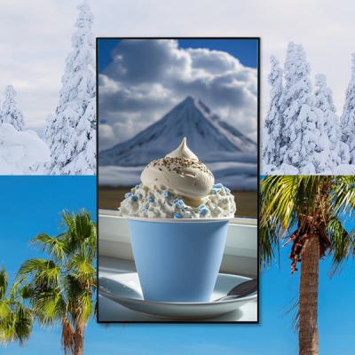 China 55 Inch 5000 Nits Sunlight Readable Window LCD Display Kiosk Monitor IPS 1920x1080 for sale