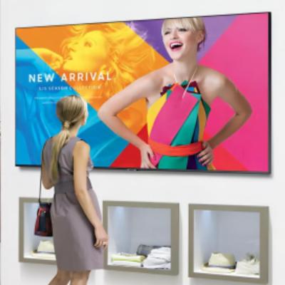 China 55-inch Indoor Digital Signage Display with 500 Nits Brightness and 4K UHD Resolution for Commercial Advertising for sale