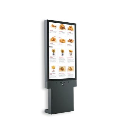 China 43 Inch Outdoor LCD Kiosk with 2500 Nits Brightness and IP56 Rating for Restaurant Digital Signage for sale