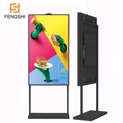 China Slim Freestanding Digital Signage 49 Inch Rj45 Input for sale