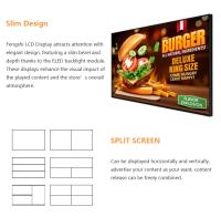 China 55-Inch Indoor LCD Advertising Display - 700 Nits Brightness, 3840x2160 UHD Digital Menu Board for sale