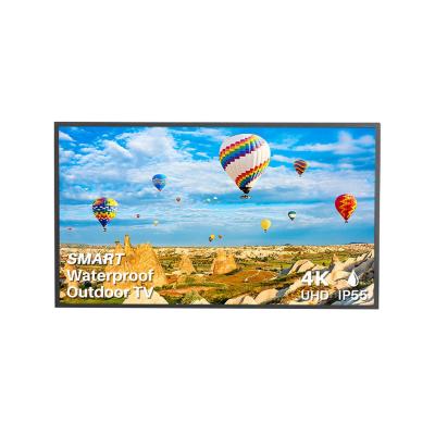 China 55 inch IP66 Waterproof Full Outdoor TV 1500 nits Sunlight Readable High Brightness Display for sale