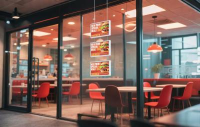 China 21.5 Inch Single-sided hanging window display 2000cd/M2 Brightness Full Hd Digital Signage Lcd for sale