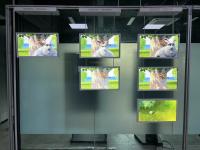 China 21.5 Inch Single-sided hanging window display 2000cd/M2 Brightness Full Hd Digital Signage Lcd for sale