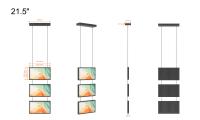 China 21.5 Inch 2000 Nits FHD Ultra Bright Roof Hanging Window Facing LCD Display for sale