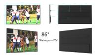 China 86 inch 2000 nits 4K IP55 Waterproof Outdoor TV Wall Mount for sale