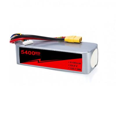 China 22.8V LiHV High Capacity 5400mah Lipo Battery 6s Li Ion Drone Battery for sale