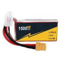 China 2s 1500mAh 100C 7.4 V Lipo Batteries For Rc Boats Long Cycle Life for sale