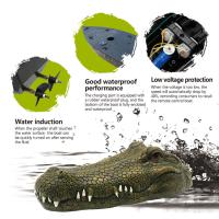 China 2.4ghz Remote Control RC Boat Simulation RC Crocodile Head Army Color for sale