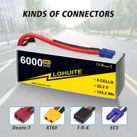 China 22.2v 6000mah Drone Battery with XT90 The Perfect Combination of Power and Durability for sale