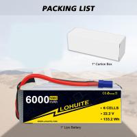 China 22.2v 6000mah Drone Battery with XT90 The Perfect Combination of Power and Durability for sale