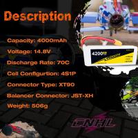 China RC Parts 4200mAh 4S Lipo Battery 14.8V XT60 Deans EC5 T For Axial Airplanes Cars Boat for sale