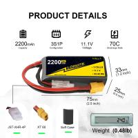 China 11.1V 2200mAh 3S 70C LiPo Battery for RC Helicopter Aircraft Quadcopter Cars Airplane for sale