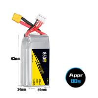 China Balance Charger Recommended 3S 11.1V 850mAh Lipo Battery For 180CFX 3D Quadcopter for sale