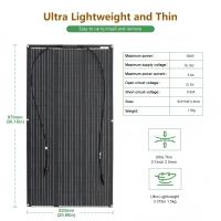 China Ultra Thin 100W Flexible Solar Panel High Efficiency Lightweight Solar Panel for sale