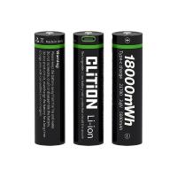 China 21700 3.6V 5000mAh Rechargeable Lithium Ion Battery Reusable For Flashlight for sale