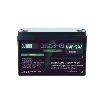China Lightweight LiFePO4 Deep Cycle Battery 12V 125Ah Recreational Vehicle Battery With 4000+ Cycles for sale