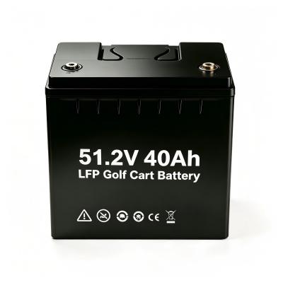 China Lightweight Golf Cart Lithium Battery Customized Deep Cycle LiFePo4 Battery 51.2V 40Ah for sale