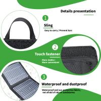 China 14W Foldable Solar Panel 2USB Folding Solar Panels High Efficiency For Outdoor Activities for sale