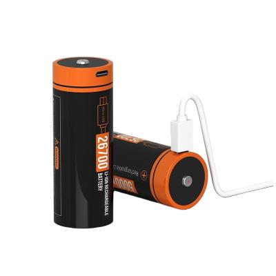 China 26700 USB Micro 3.6 5000mAh Li-ion Rechargeable Battery For Mini Fan for sale