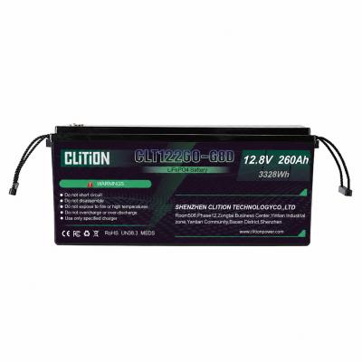 China 12V 260Ah LiFePo4 Deep Cycle Battery Pack High Capacity Energy Storage for sale