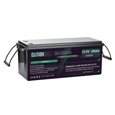 China 12V 200Ah LiFePO4 RV Battery With 200A Smart BMS Overcharge Protection for sale