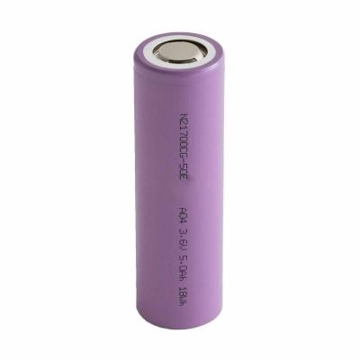 China 21700 3.6V 5000mAh NCM Battery High Power Li Ion Rechargeable Cell 3C for sale