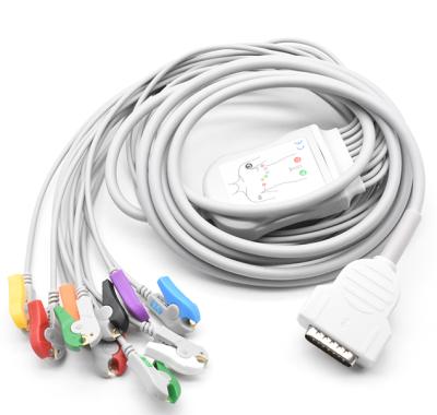 China GE MAC 500 MAC 1100 Compatible ECG Cable 10 Lead AHA Standard for sale