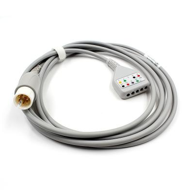 China Compatible With Mindray MEC Series 3-5 Lead Needle Type ECG Monitor Main Line ECG Lead Cable for sale