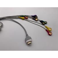 China Nalong RAGE-12 Holter Electrocardiograph Compatible 10 Lead Snap Type ECG Cables for sale