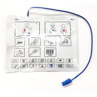 China Compatible Disposable Adult Square Defibrillator Electrode Pads Neutral 2P With Blue White Connector for sale