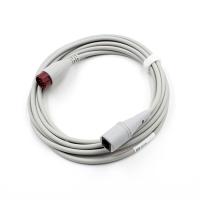 China Compatible 12-Pin Round IBP Invasive Blood Pressure Cable with Abbott Interface for PH-ILIPS & Mindray 78205/78345 for sale