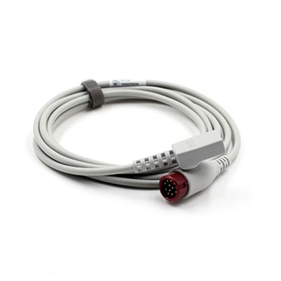 China Compatible IBP Invasive Blood Pressure Main Cable with Utah Interface for PH-ILIPS & Mindray Patient Monitors for sale