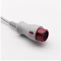 China Compatible 12-Pin 1-to-2 Dual Channel IBP Invasive Blood Pressure Extension Cable for Mindray & PH-ILIPS Patient Monitors for sale