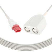 China Compatible 1-to-2 IBP Invasive Blood Pressure Adapter Cable for Spacelabs Patient Monitors for sale
